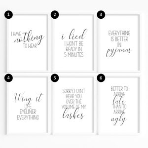 Fun Dressing Room Prints, I Woke up Like This, Home Decor Wall Art ...