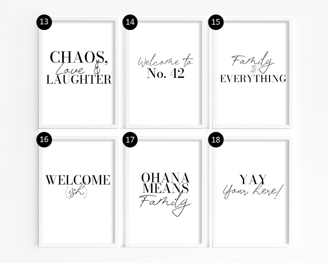 Living Room Quote Prints, Living Room Prints, Home Quote Prints ...