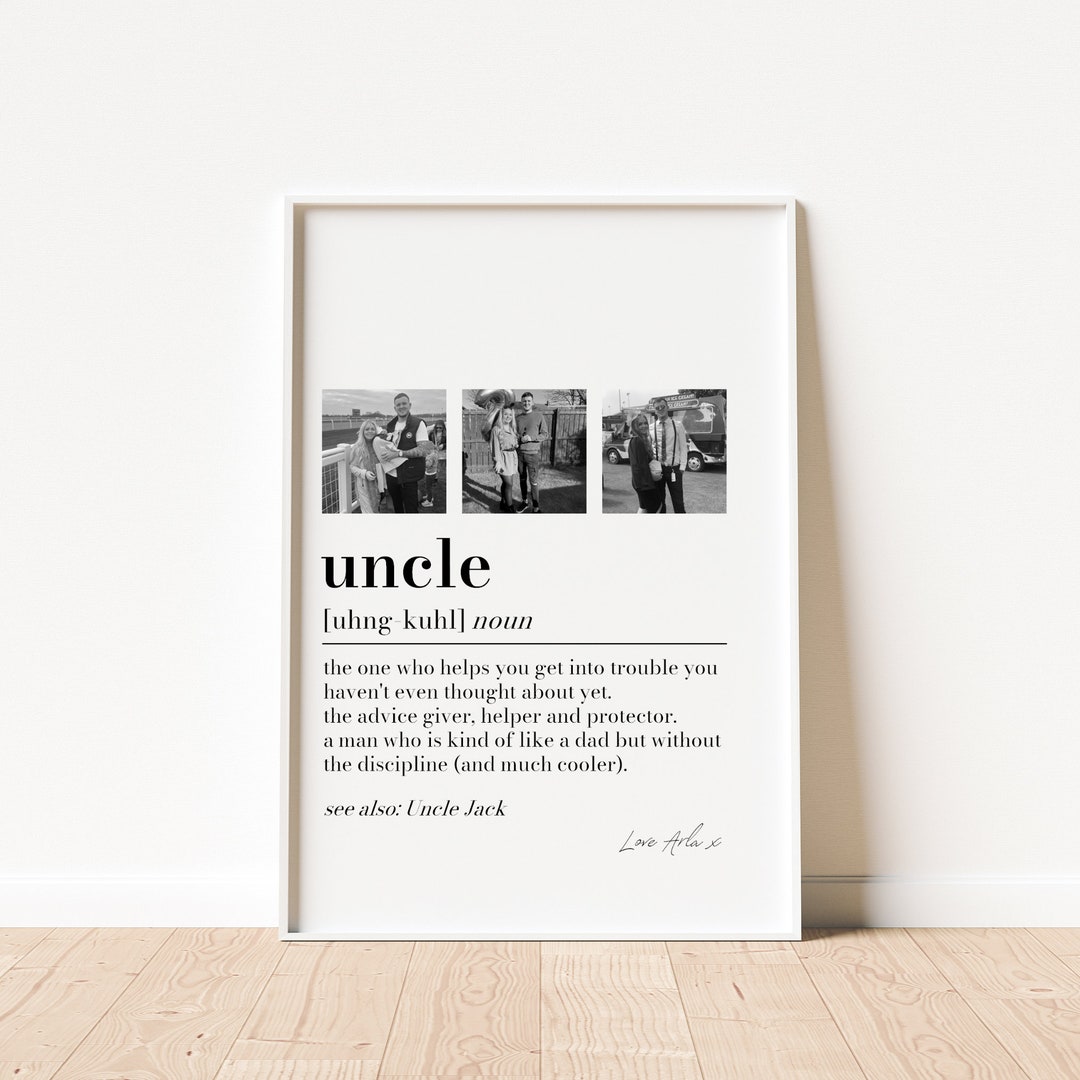 Uncle Print Gift, Uncle Poem Gift, Uncle Definition Print, Uncle ...
