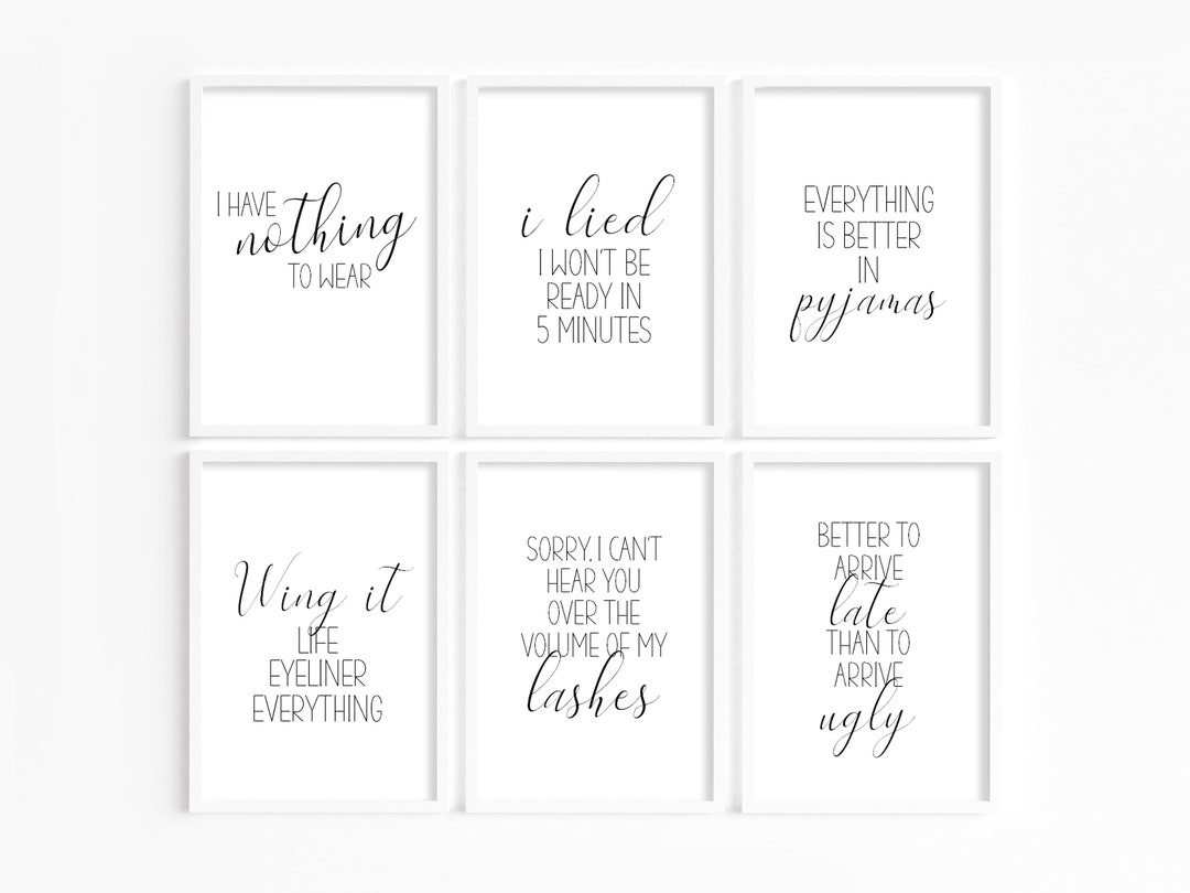 Fun Dressing Room Prints, I Woke up Like This, Home Decor Wall Art ...