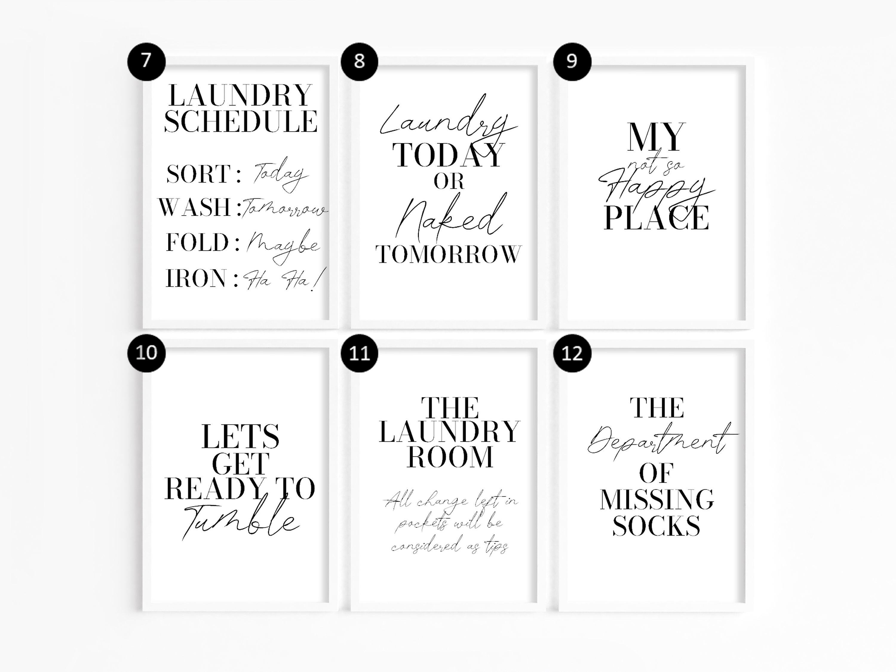 Laundry Room Prints, Utility Room Prints, Laundry Quotes, Funny Utility ...