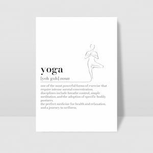 Personalised Yoga Definition Print, Yoga Gift, Yoga Instructor Gift ...