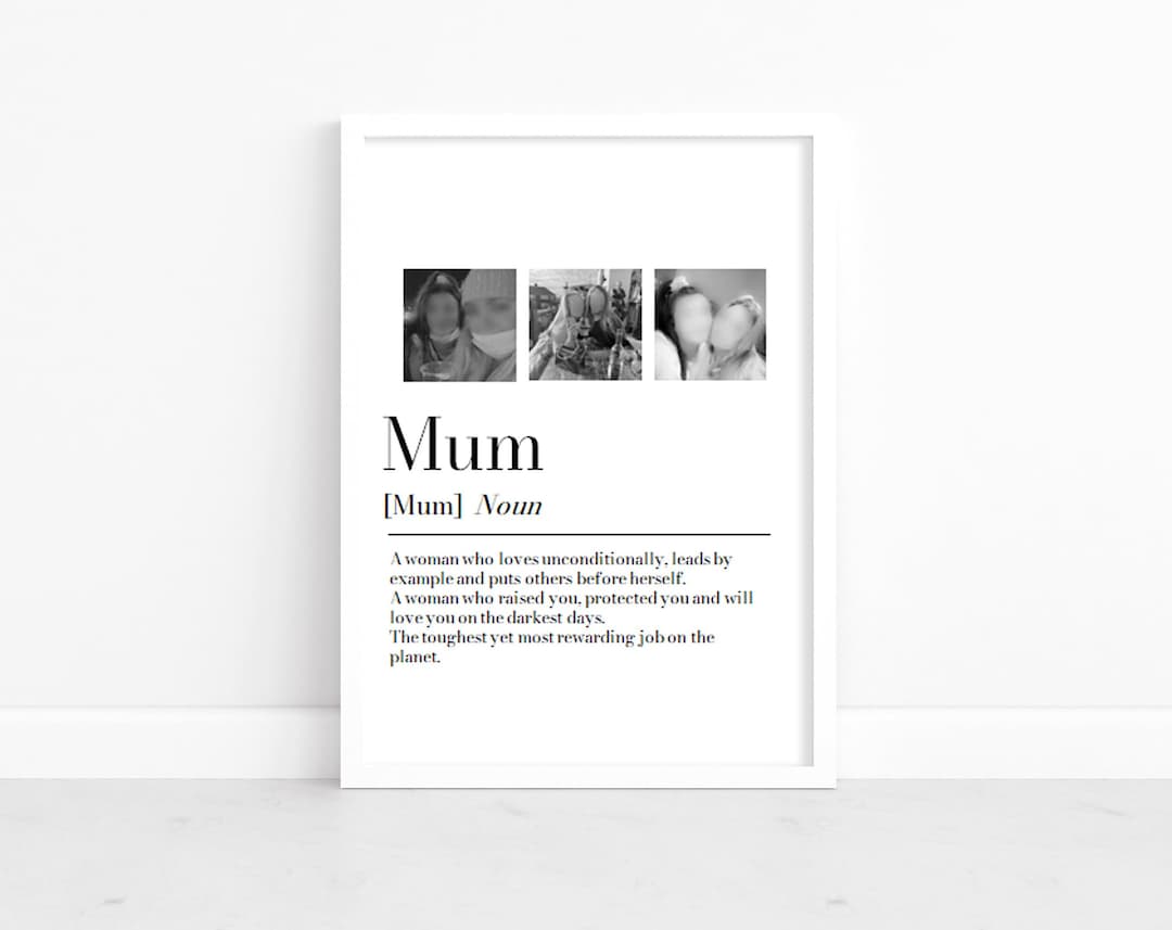 Mama Definition Bild Collage Geschenk für Mama, Muttertagsgeschenk ...