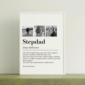 Personalised Stepdad Picture Collage Memorable Gift for Step-dad ...
