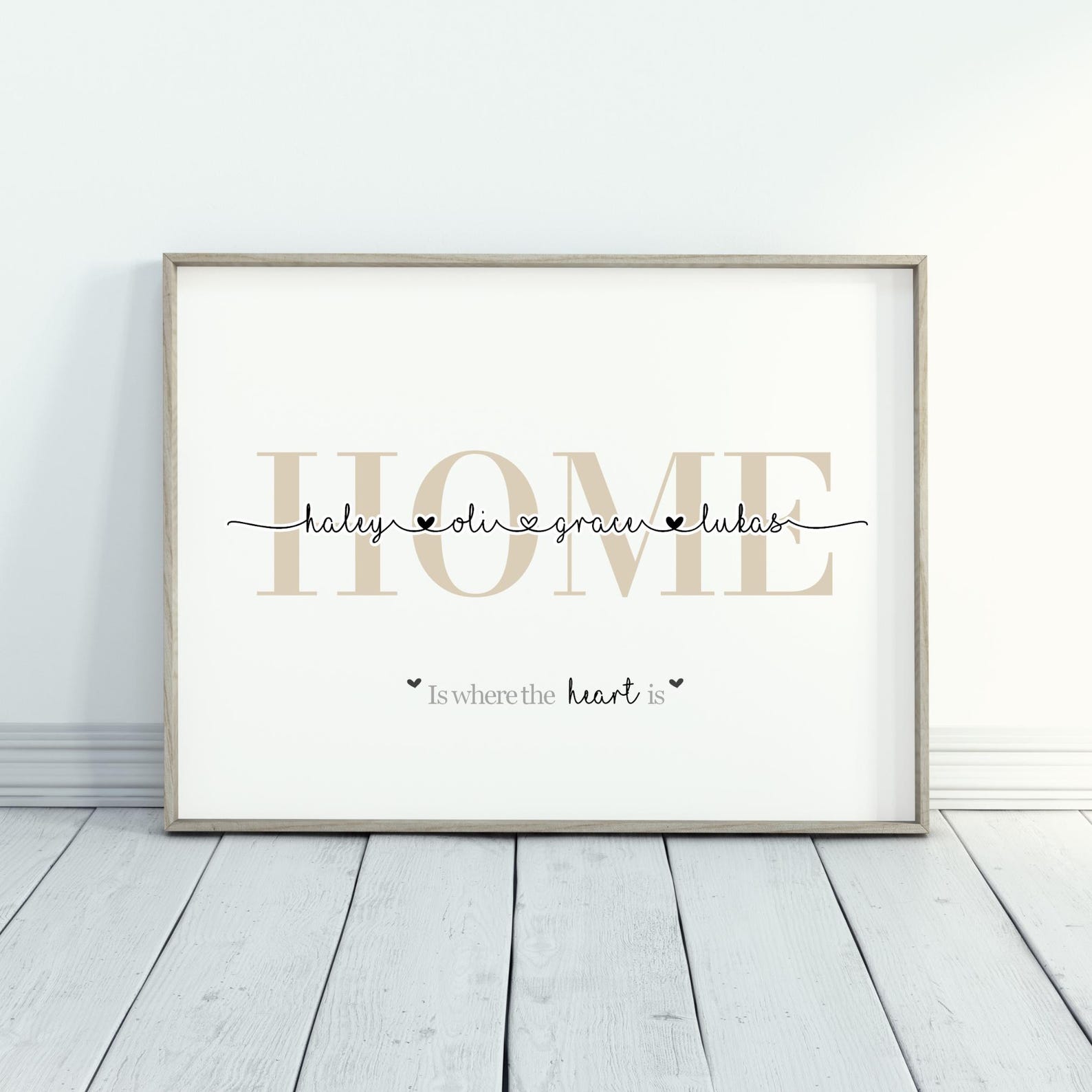 Personalised Family Home Print, Custom Home Decor, Personalised Home ...