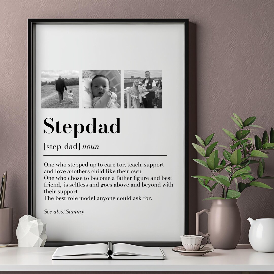 Personalised Stepdad Picture Collage Memorable Gift for Step-dad ...