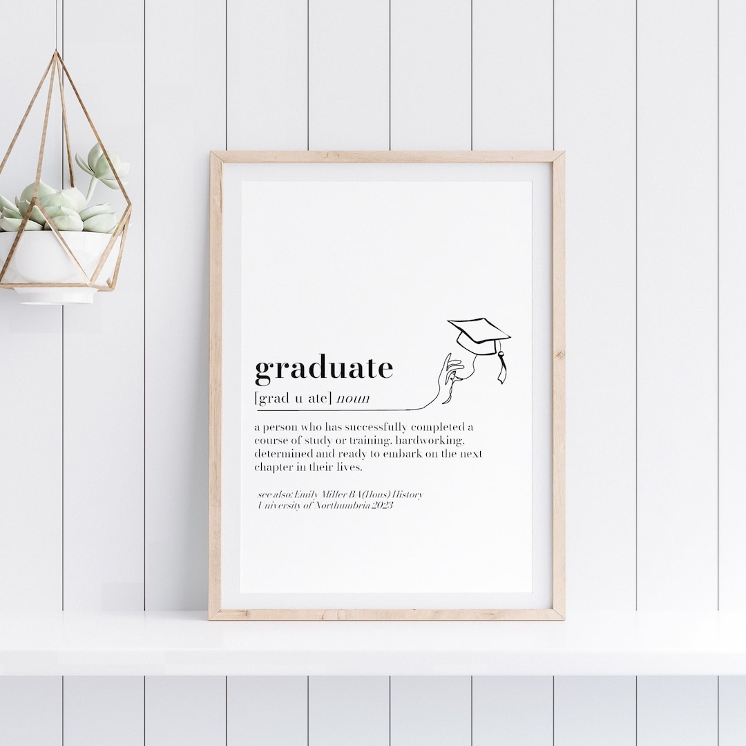Personalised Graduation Print, University Graduate Gift, Class of 2025 ...