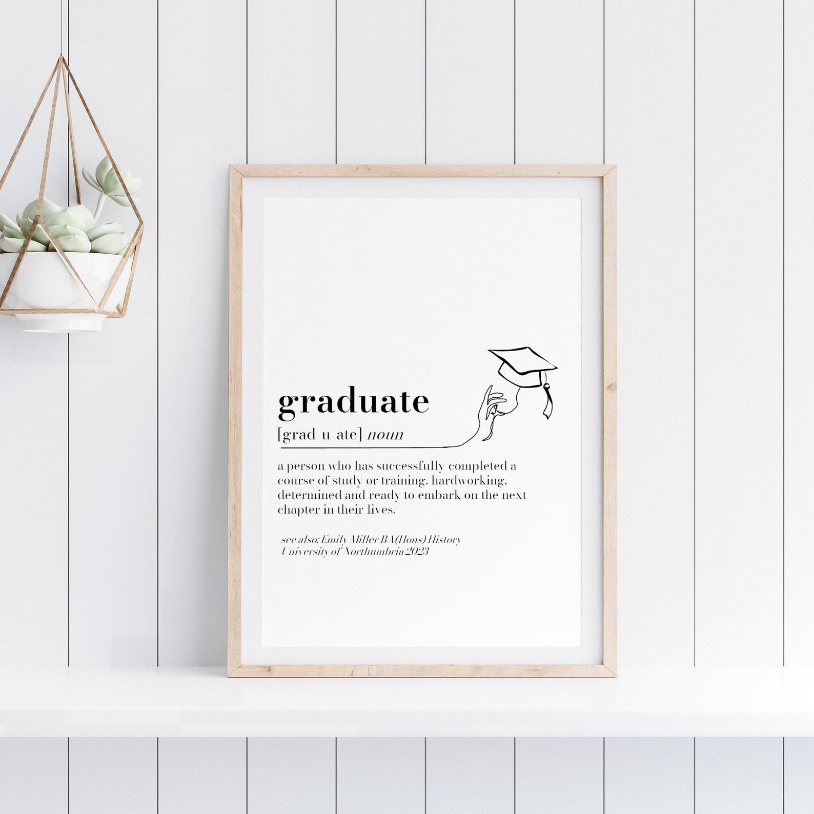 Personalised Graduation Definition Print: Class of 2025 Keepsake - Etsy