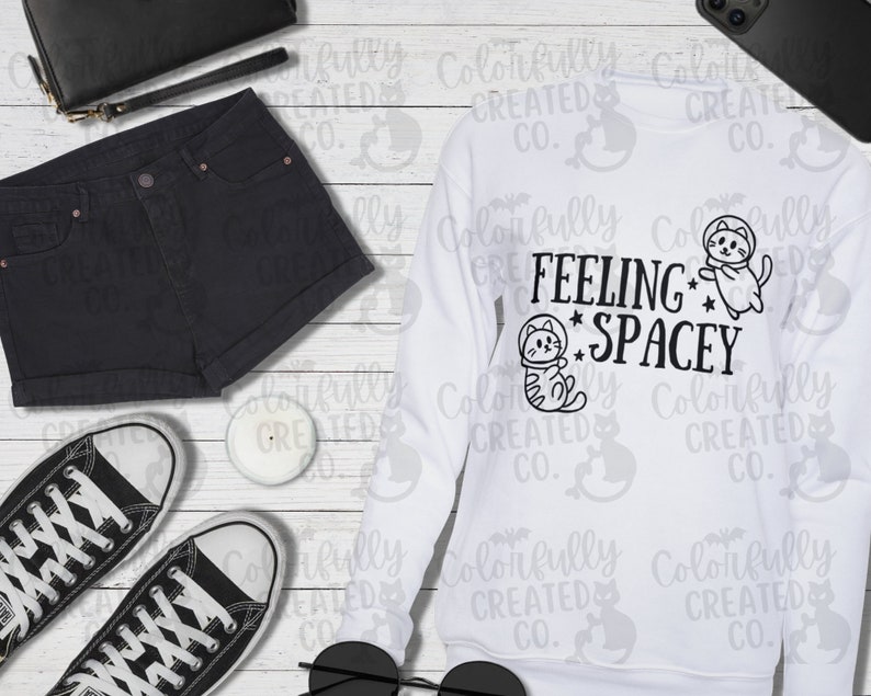 Feeling Spacey SVG Astronaut Cat SVG Cat Svg Space - Etsy