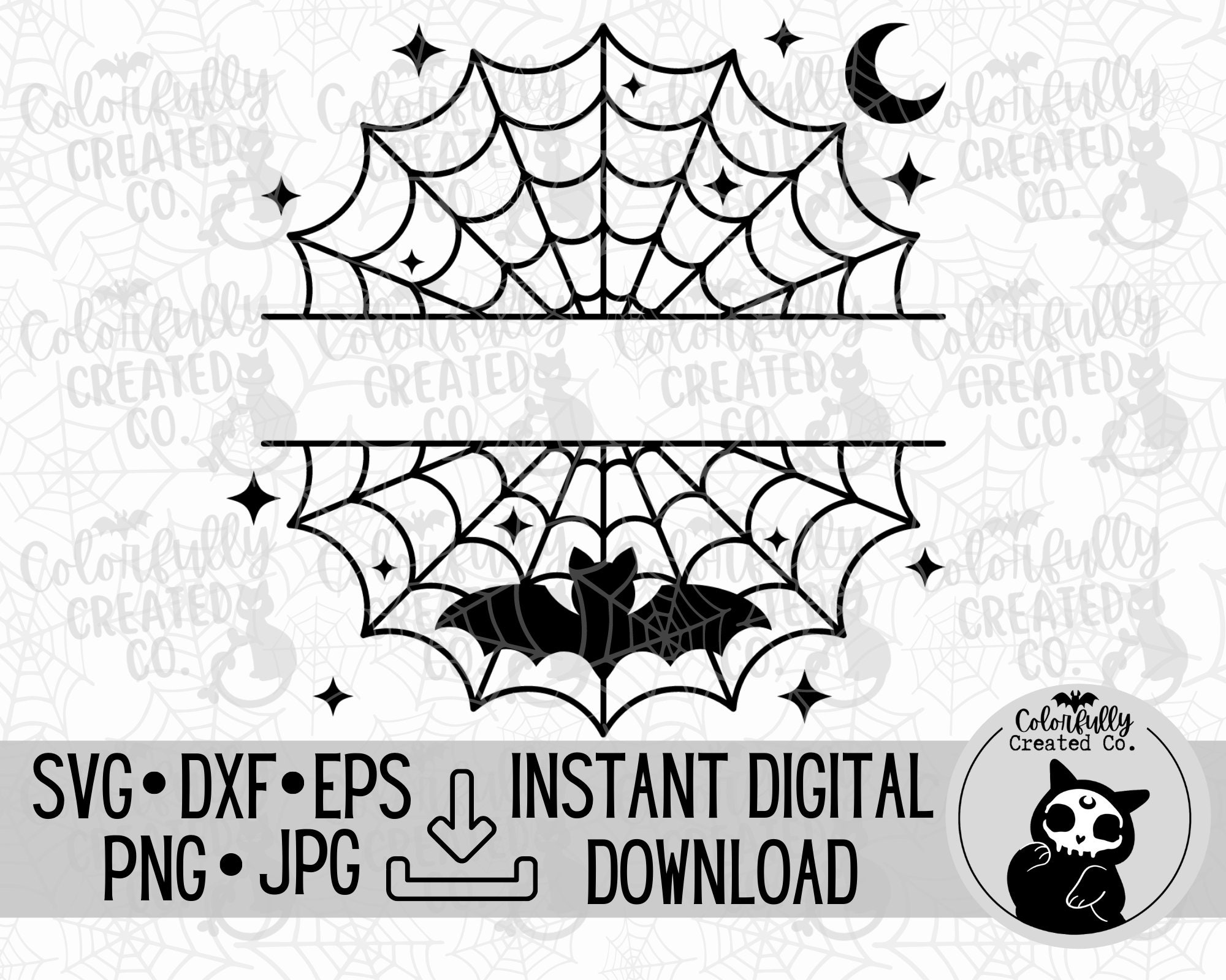Spider Web Monogram SVG Gothic SVG Goth Svg Spooky - Etsy