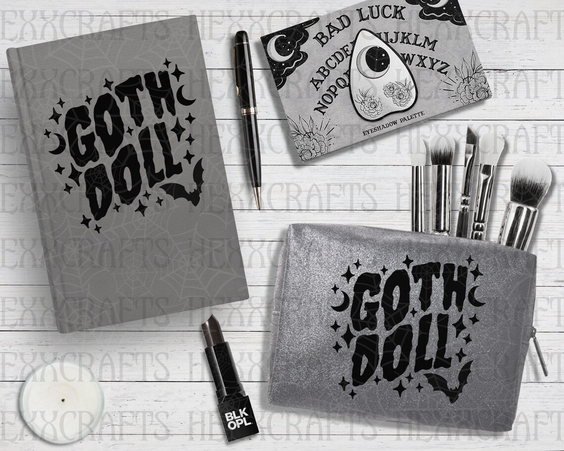 Goth Doll SVG | Cute Pastel Gothic SVG | Cricut Svg | Witchy Cutting ...