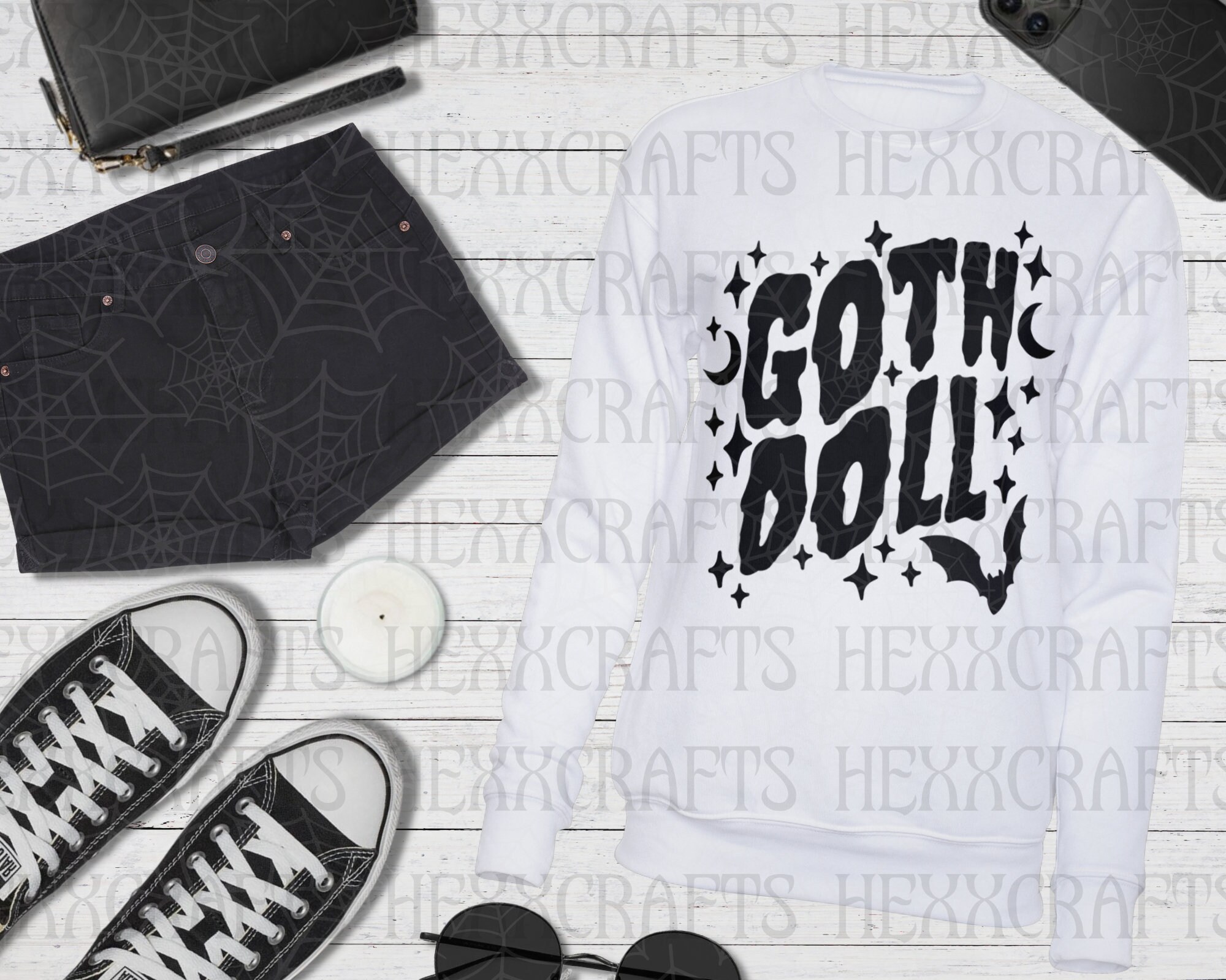 Goth Doll SVG / Cute Pastel Gothic SVG / Cricut svg / Witchy - Etsy México