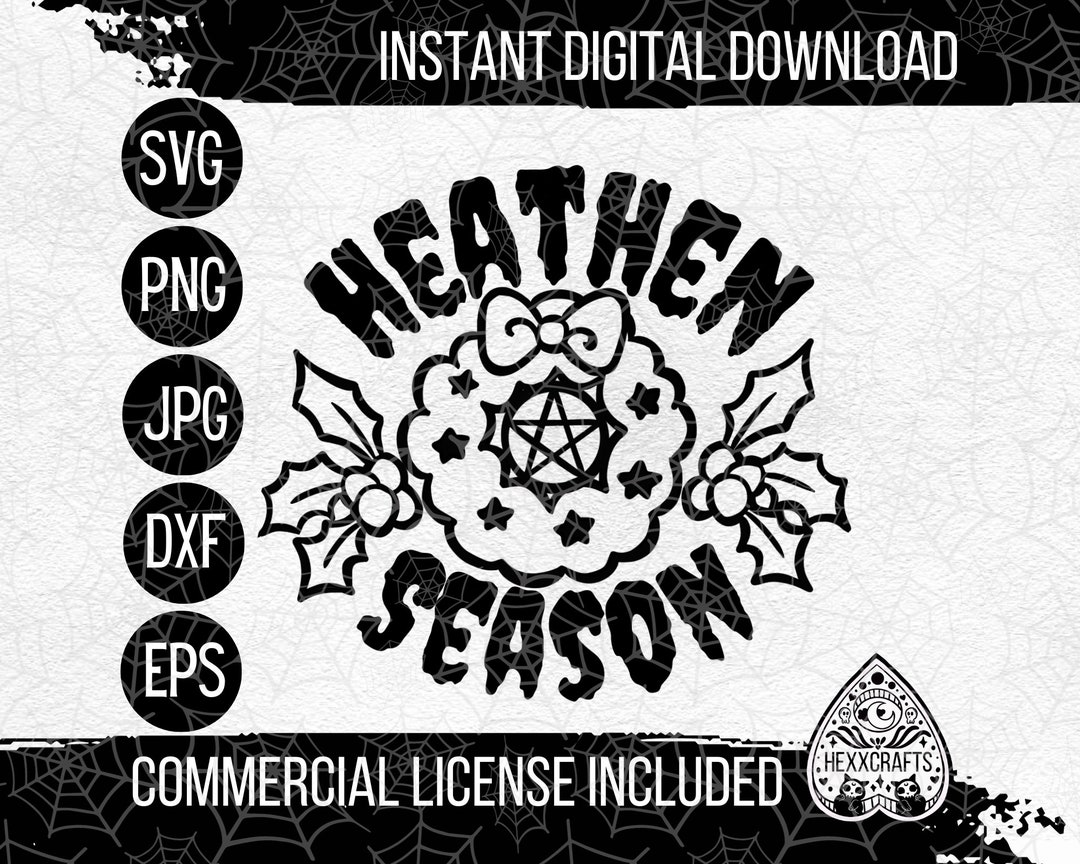 Heathen Season SVG | Gothic Christmas SVG | Christmas Clipart ...