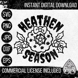 Heathen Season SVG | Gothic Christmas SVG | Christmas Clipart ...