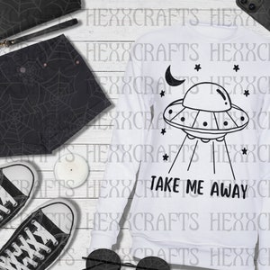 Take Me Away Alien SVG | Alien SVG | Celestial Svg | Space Cutting File ...