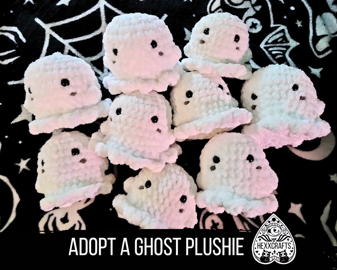 Adopt a Ghost Plushie Pal Small Ghost Stuffed Animal Handmade Soft ...