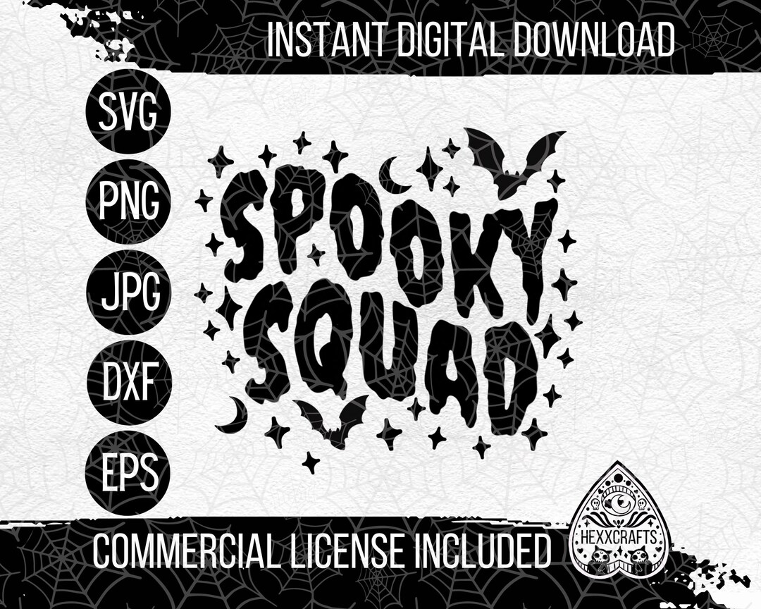 Spooky Squad SVG Cute Pastel Gothic SVG Cricut Svg Witchy Cutting Files ...