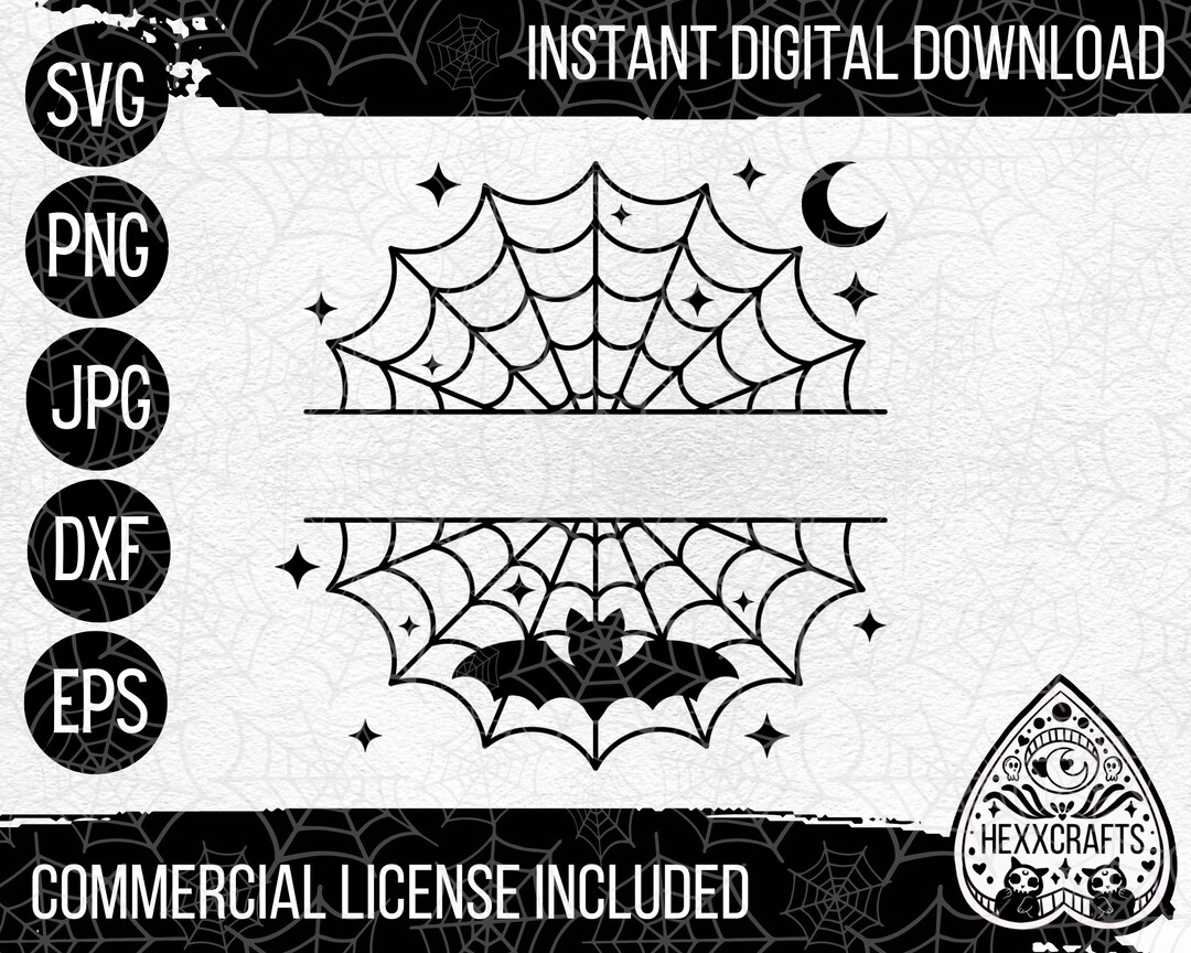 Spider Web Monogram SVG Gothic SVG Goth Svg Spooky - Etsy