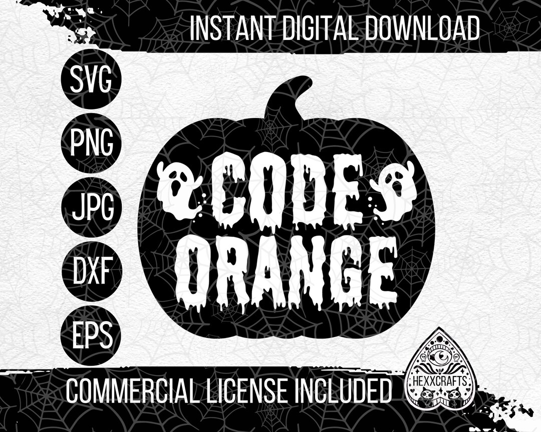 Code Orange SVG | Gothic SVG | Gothic Dxf | Horror SVG | Halloween Svg ...