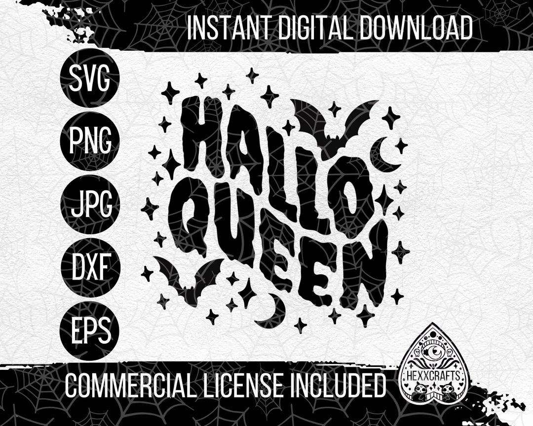 Halloqueen SVG Cute Pastel Gothic SVG Cricut Svg Witchy Cutting Files ...