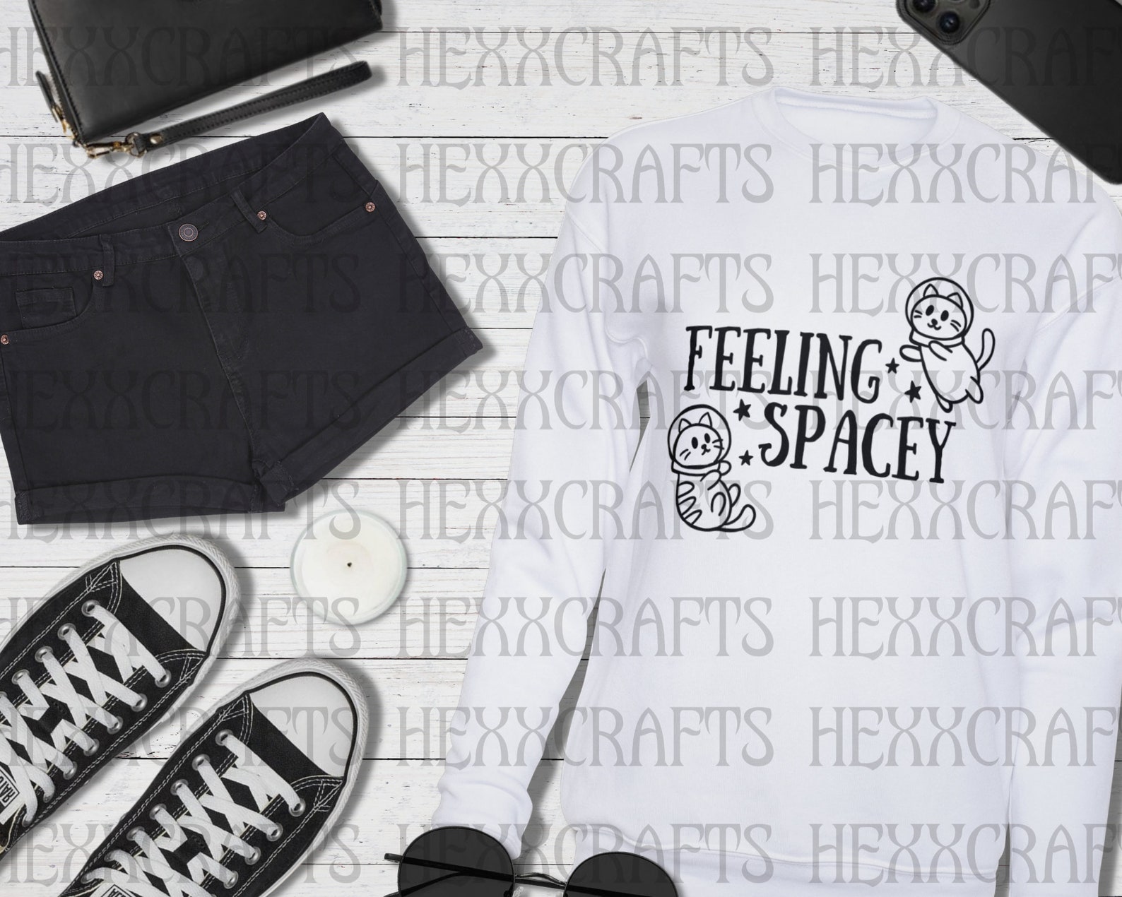 Feeling Spacey SVG Astronaut Cat SVG Cat Svg Space Cutting File Cat Dxf ...