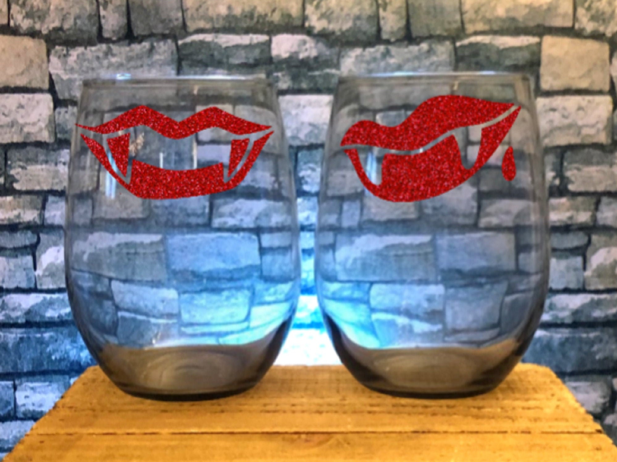 Vampire Wine Glasses, Vampire Glass, Funny Stemless Wine Glasses ...