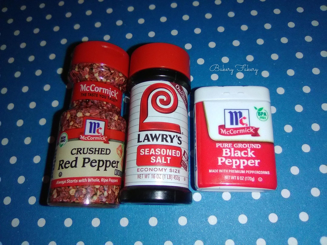 Mini Salt Pepper, Seasoning Salt, Crushed Pepper, Dollhouse Miniature ...