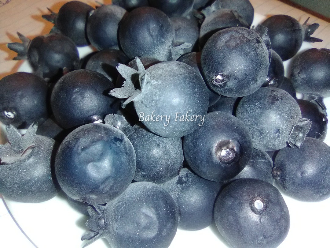 Fake Blueberries King Size Artificial Blueberries Extra - Etsy