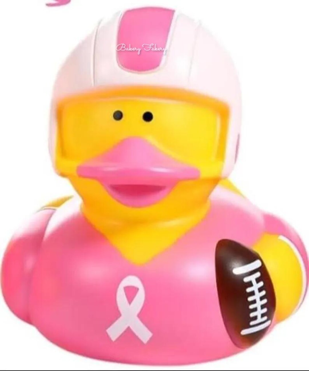 Pink Ribbon Rubber Duck, Pink Ribbon Football Duck, Breast Cancer ...