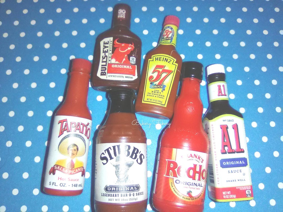 Mini Food Condiments, Steak Sauce, Mini Food Toys, Dollhouse Barbie ...
