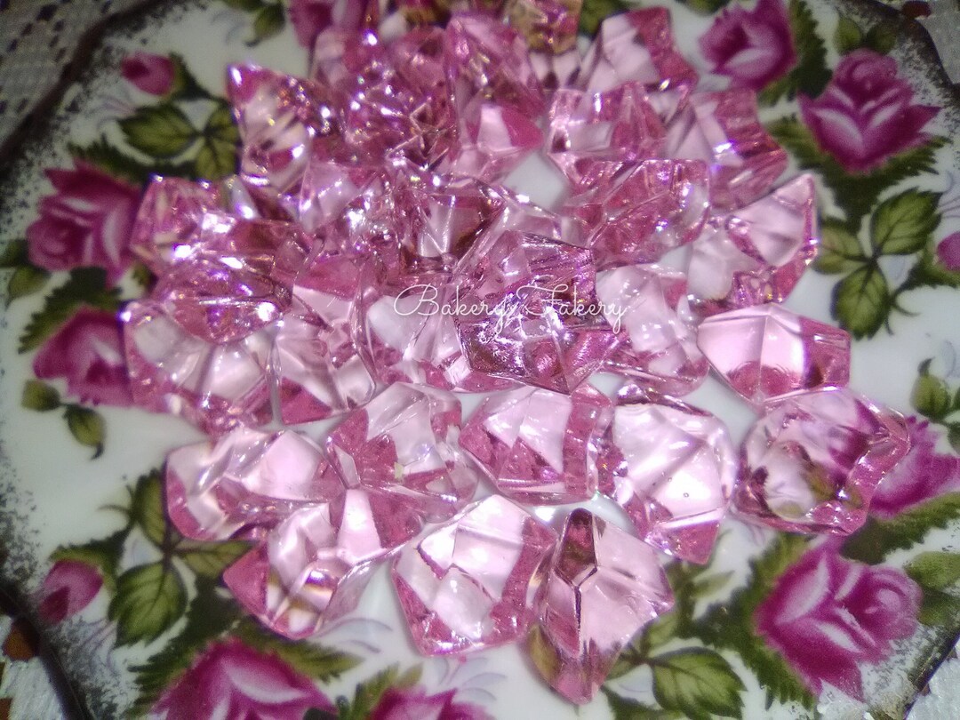 Pink Ice Cubes, Ice Rocks, Fake Pink Shabby Chic Ice Cube Pieces, Vase ...