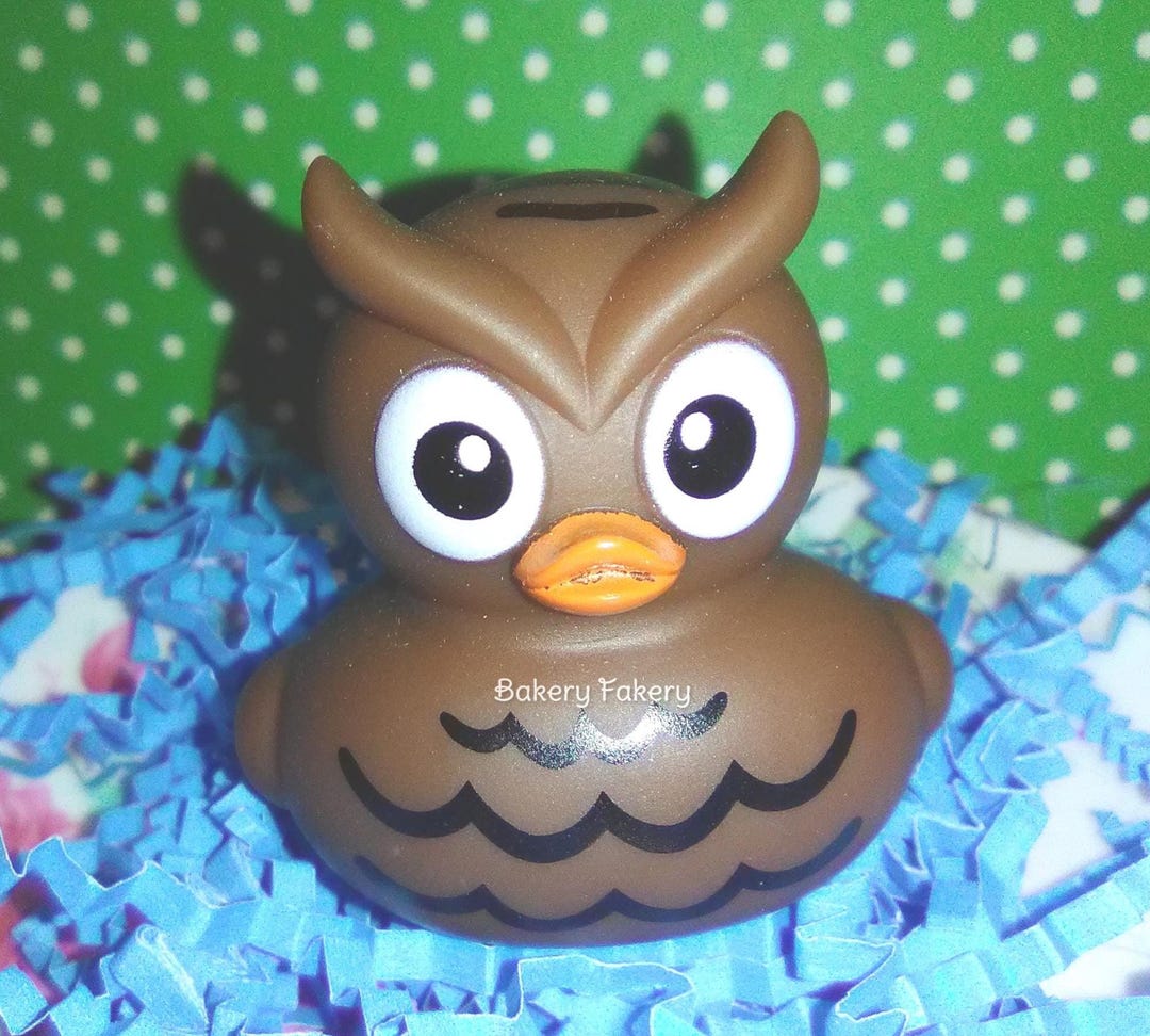 Owl Rubber Duck, Big Eyed Owl, Forest Animal, Farm Yard Owl Rubber Duck ...