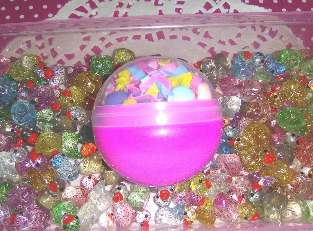 Quacker Ball Glitter Ducks, Capsule Ducks, Miniature Glitter Ducks ...