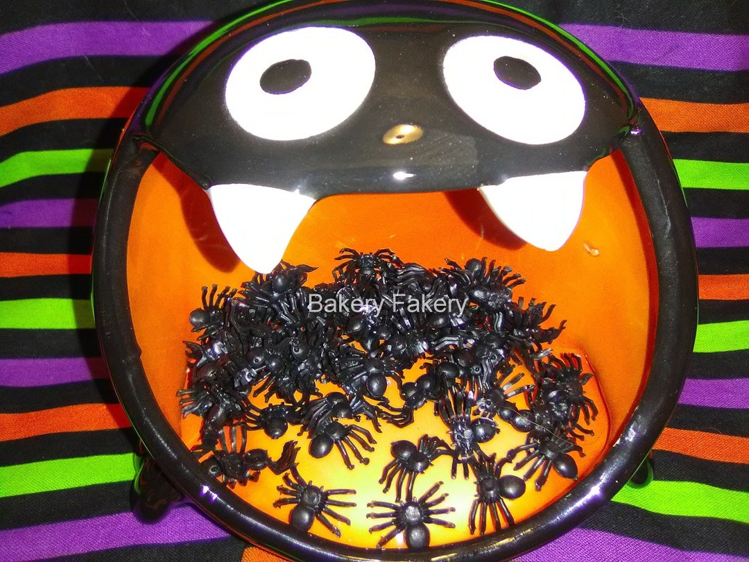 20 Mini Spiders Miniature Black Spiders Halloween Spiders - Etsy