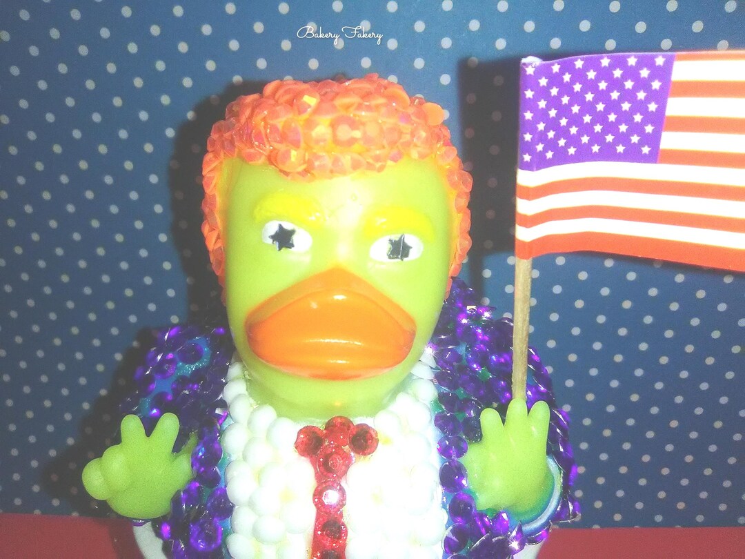 President Duck, Red, White, & Blue, With Orange Hair, Big Orange Duck ...