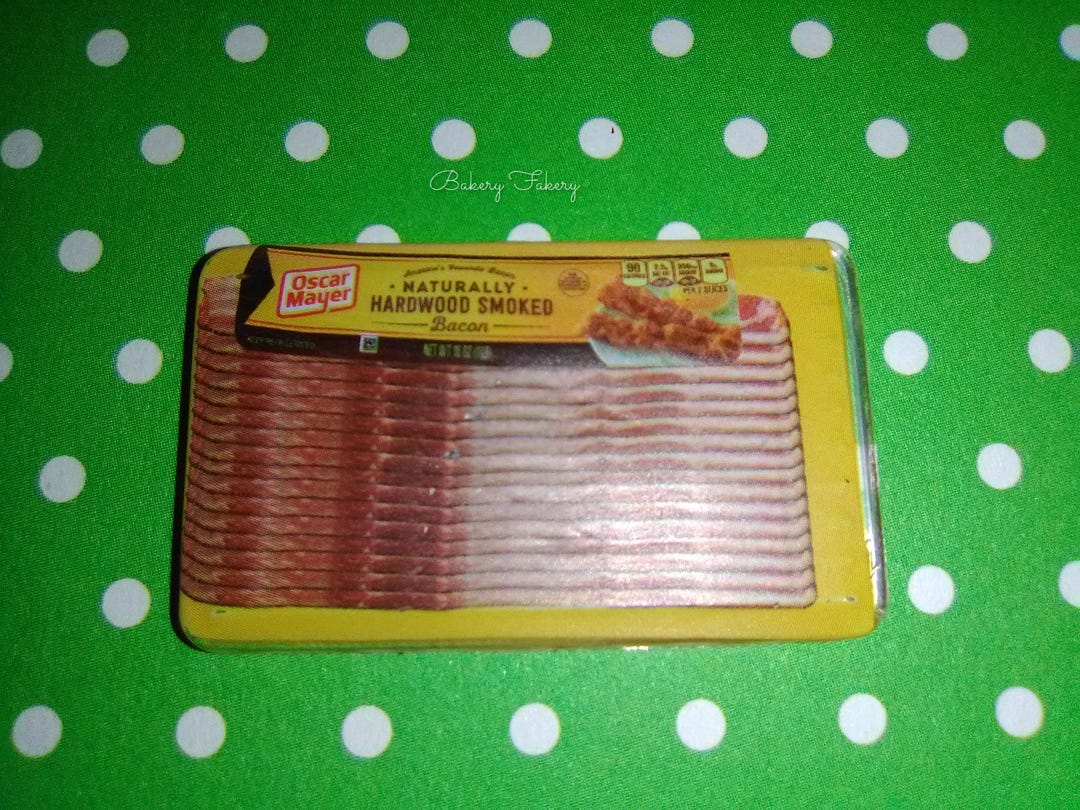 Miniature Bacon Toy, Dollhouse Mini Bacon for Breakfast Display ...