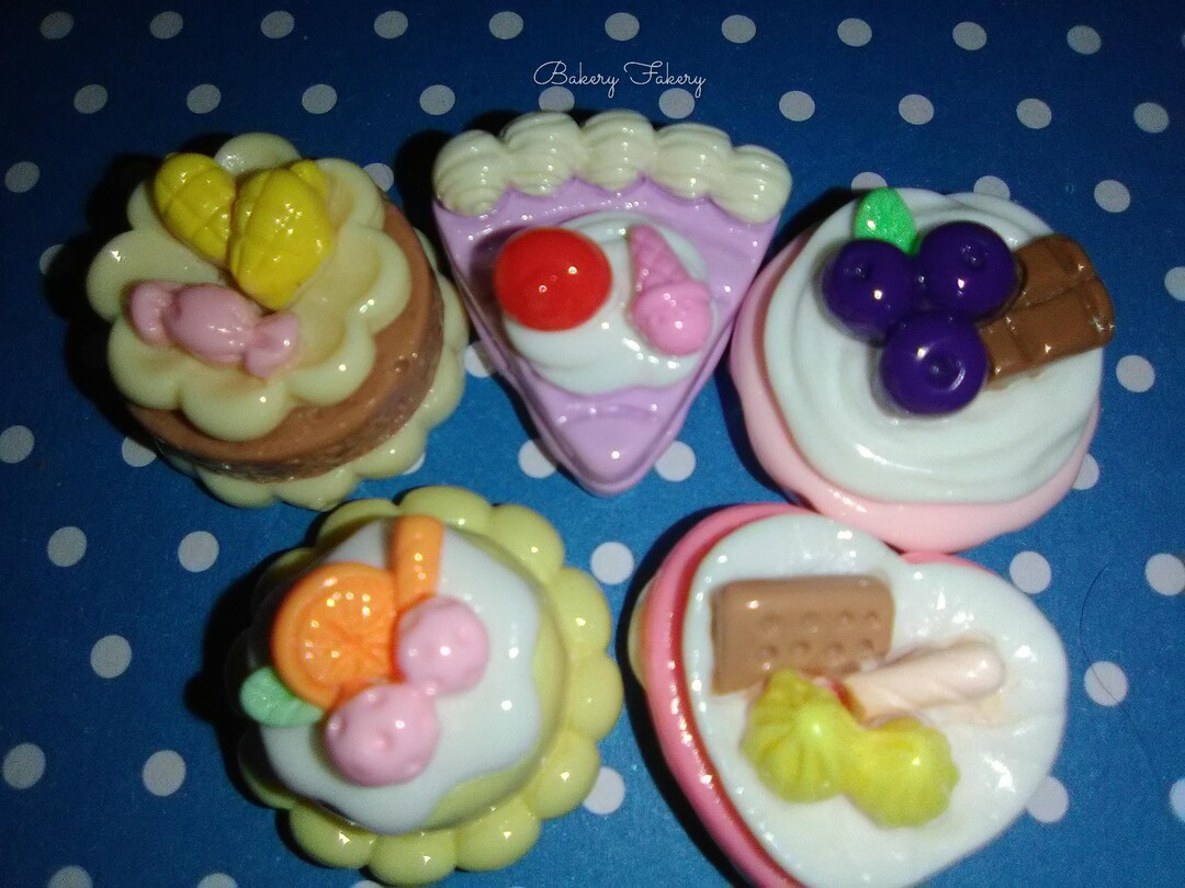 5 Pc. Fridge Magnet Set, Faux Sweets Bakery Themed Refrigerator Magnet ...