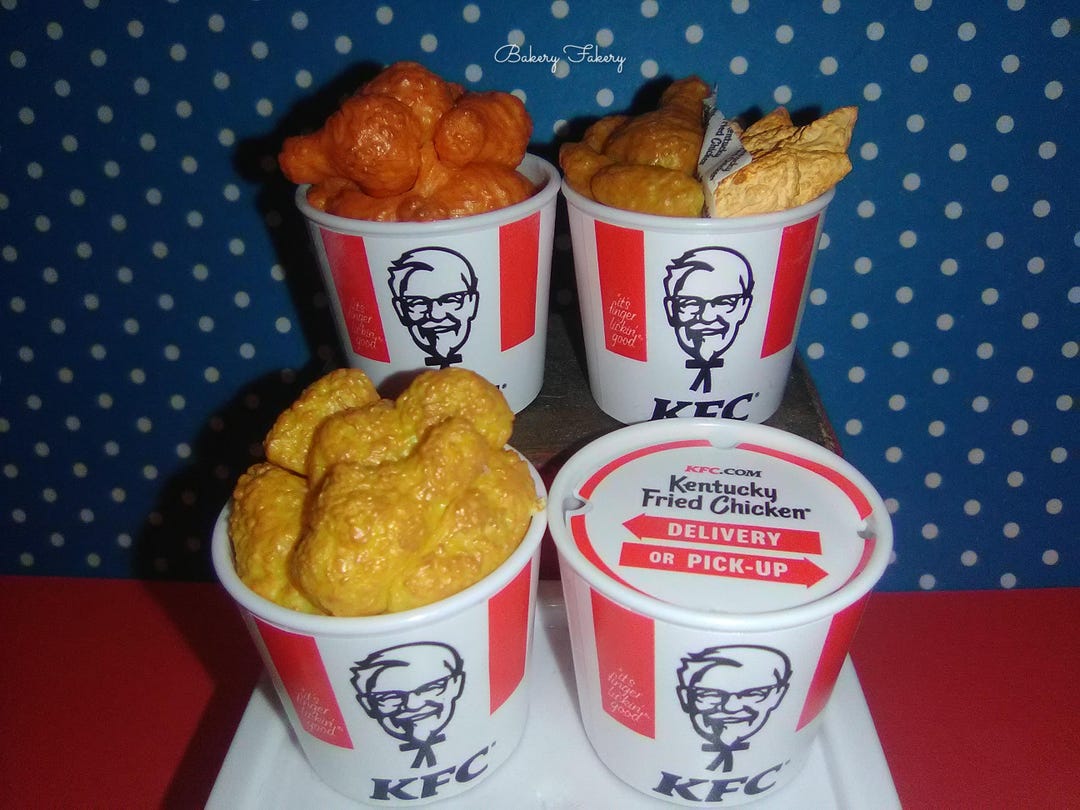 Mini Fried Chicken Bucket, Choose Your Flavor, Miniature Fast Food Toy ...