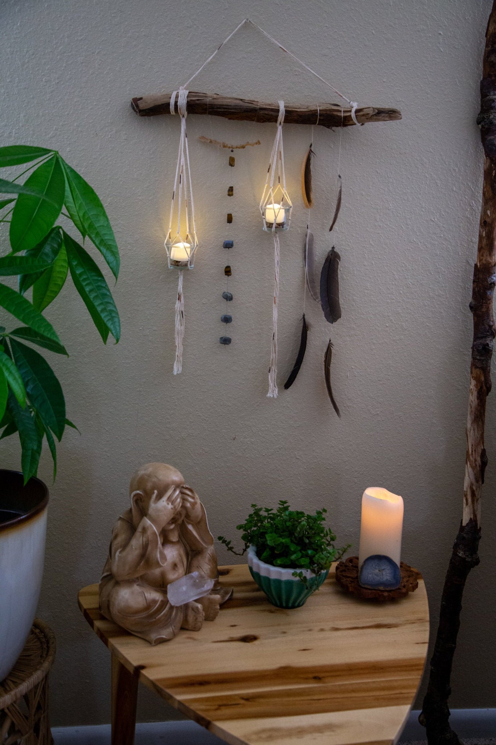 Wall Hanging/ Plant Hanger/ Hanging Plant Art/ Wall Decor/ Earth ...