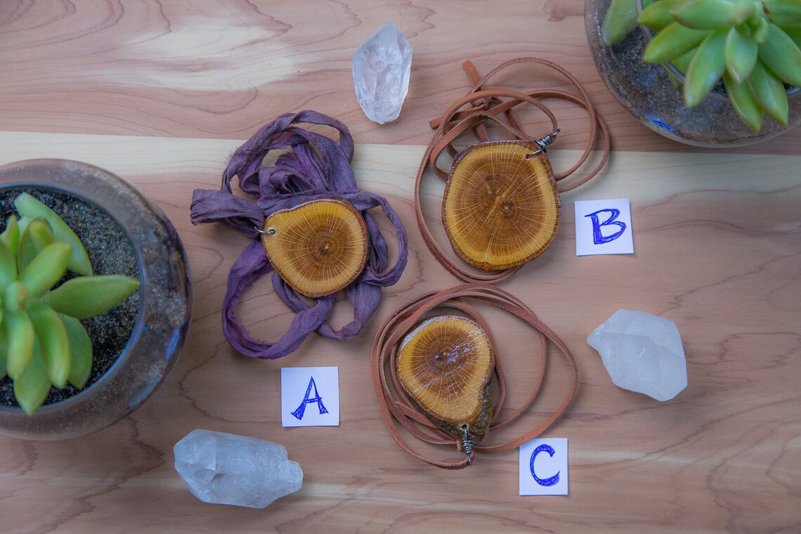 Wood Slice Necklace/ Wood Necklace/ Wood Slice Jewelry/ Wood - Etsy