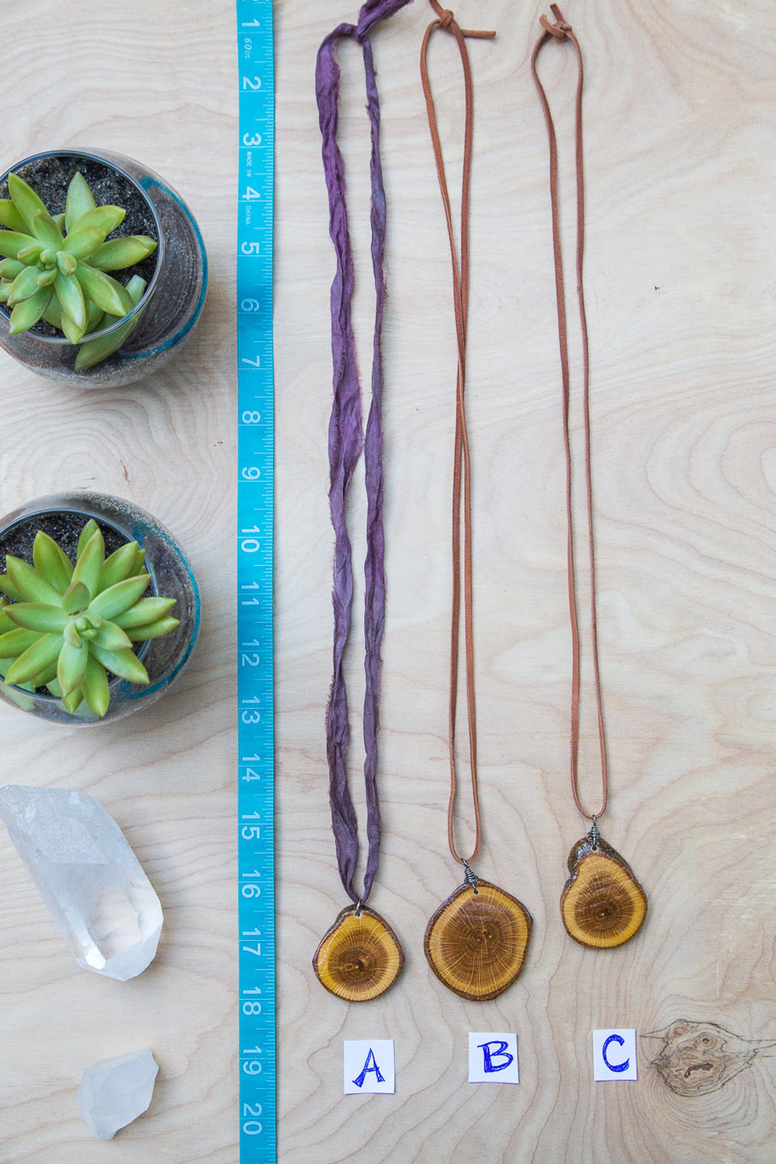 Wood Slice Necklace/ Wood Necklace/ Wood Slice Jewelry/ Wood Jewelry ...