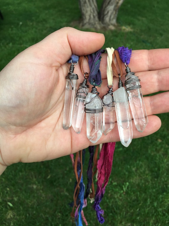 X Large Quartz Point Necklace Crystal Necklace Crystal Jewelry Quartz Point Healing Crystal Simple Quartz Necklace Boho Jewelry Etsy