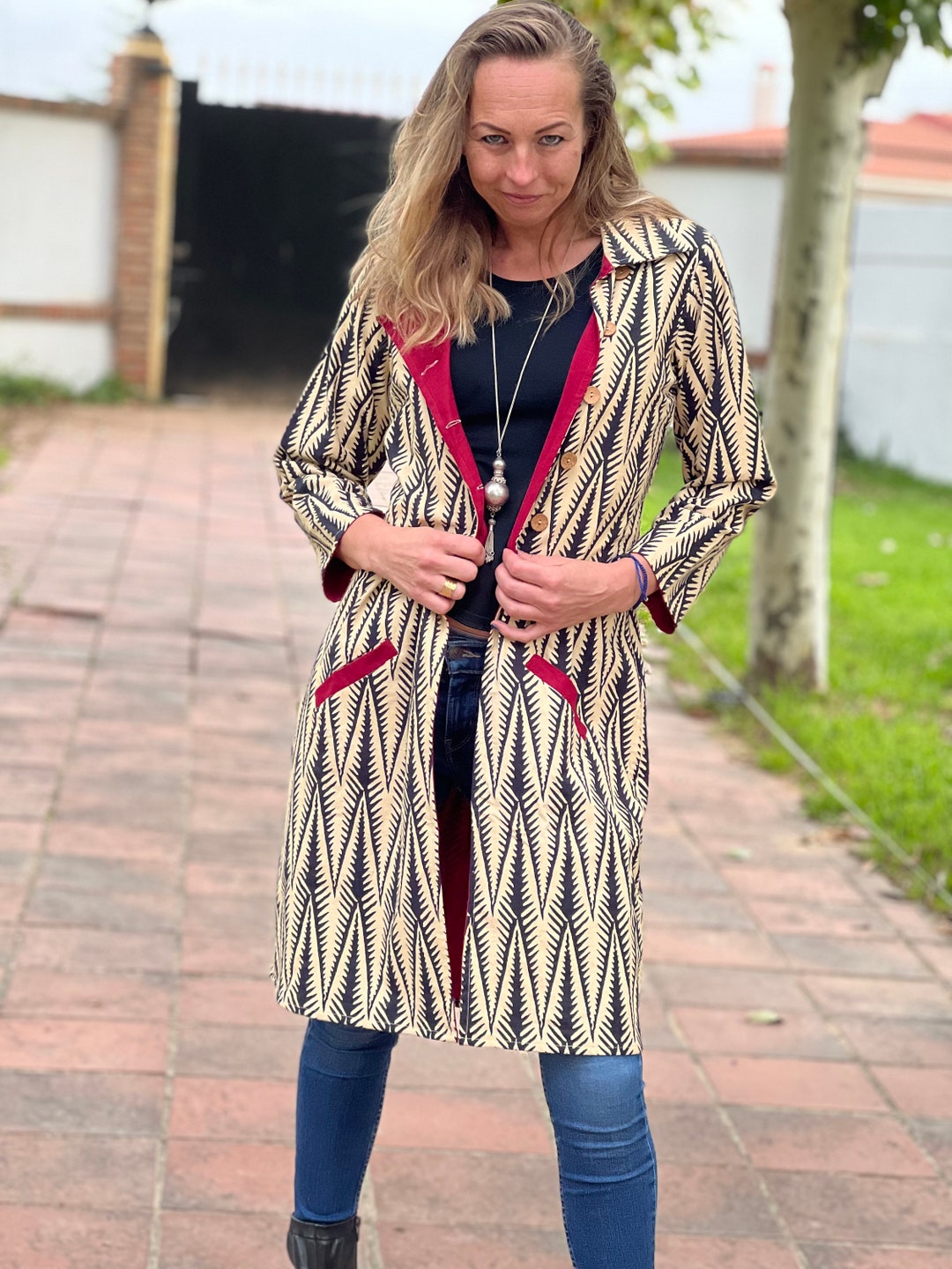 Long Double Breasted Blazer / Blazer / Long Double Breasted Jacket - Etsy