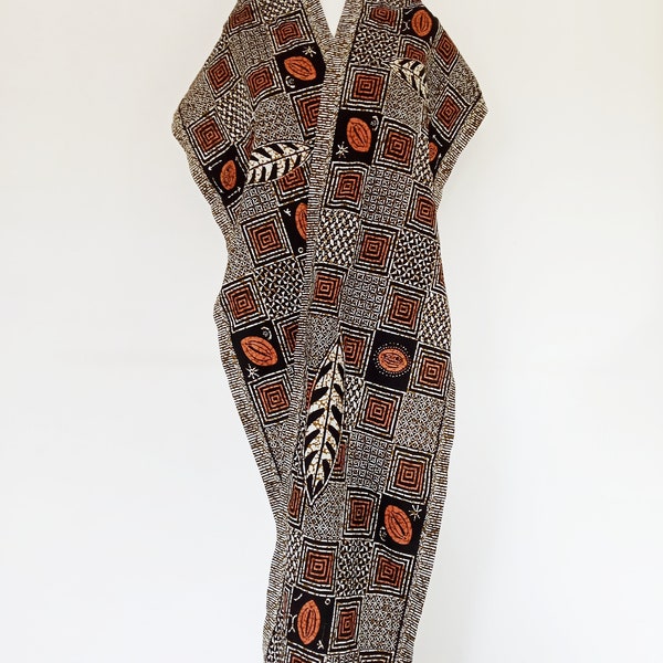 African Block Print Scarf - Etsy