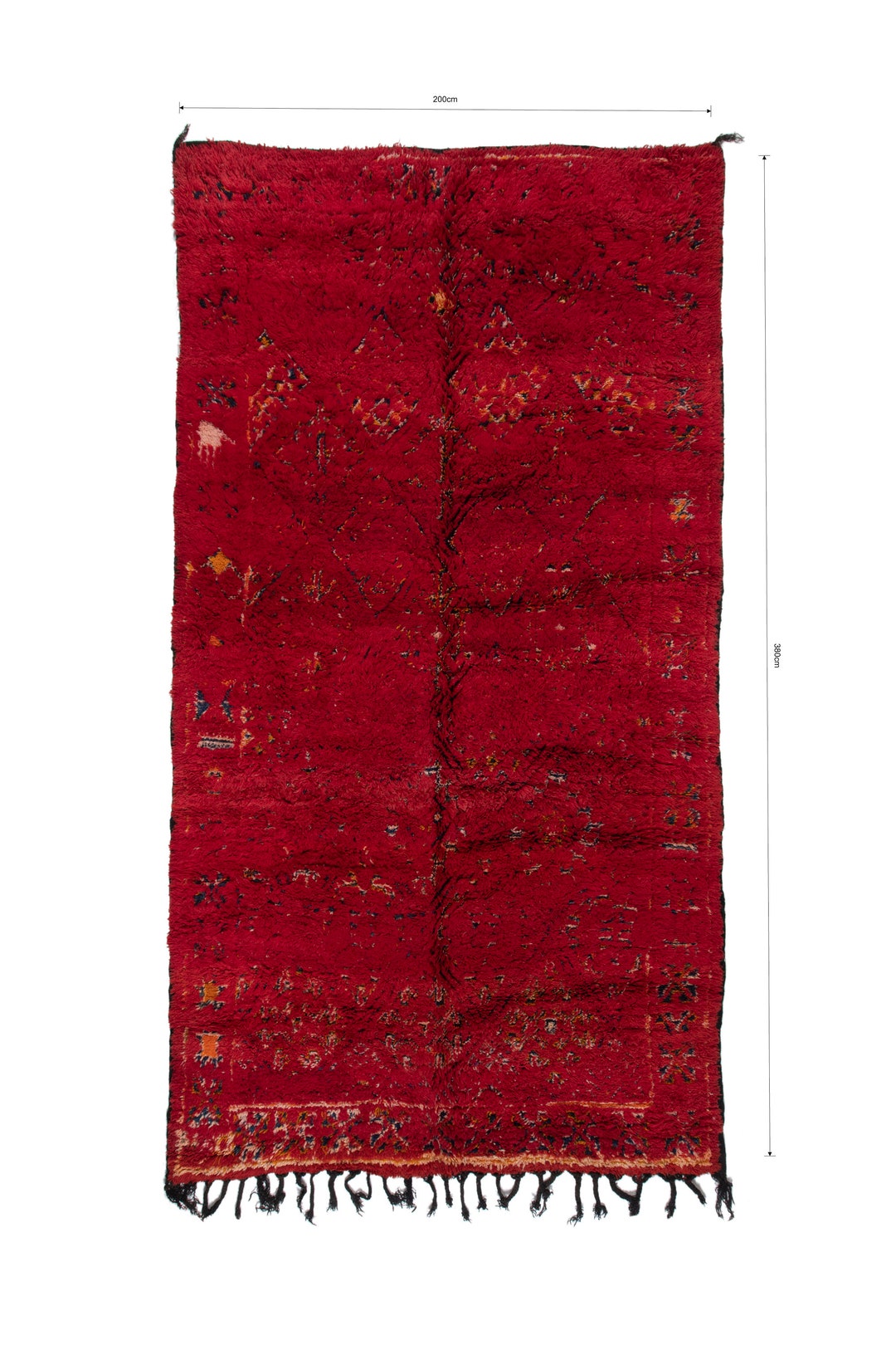 Vintage Zayane Rug | Zayan Rug From Morocco 380 X 200 - Etsy