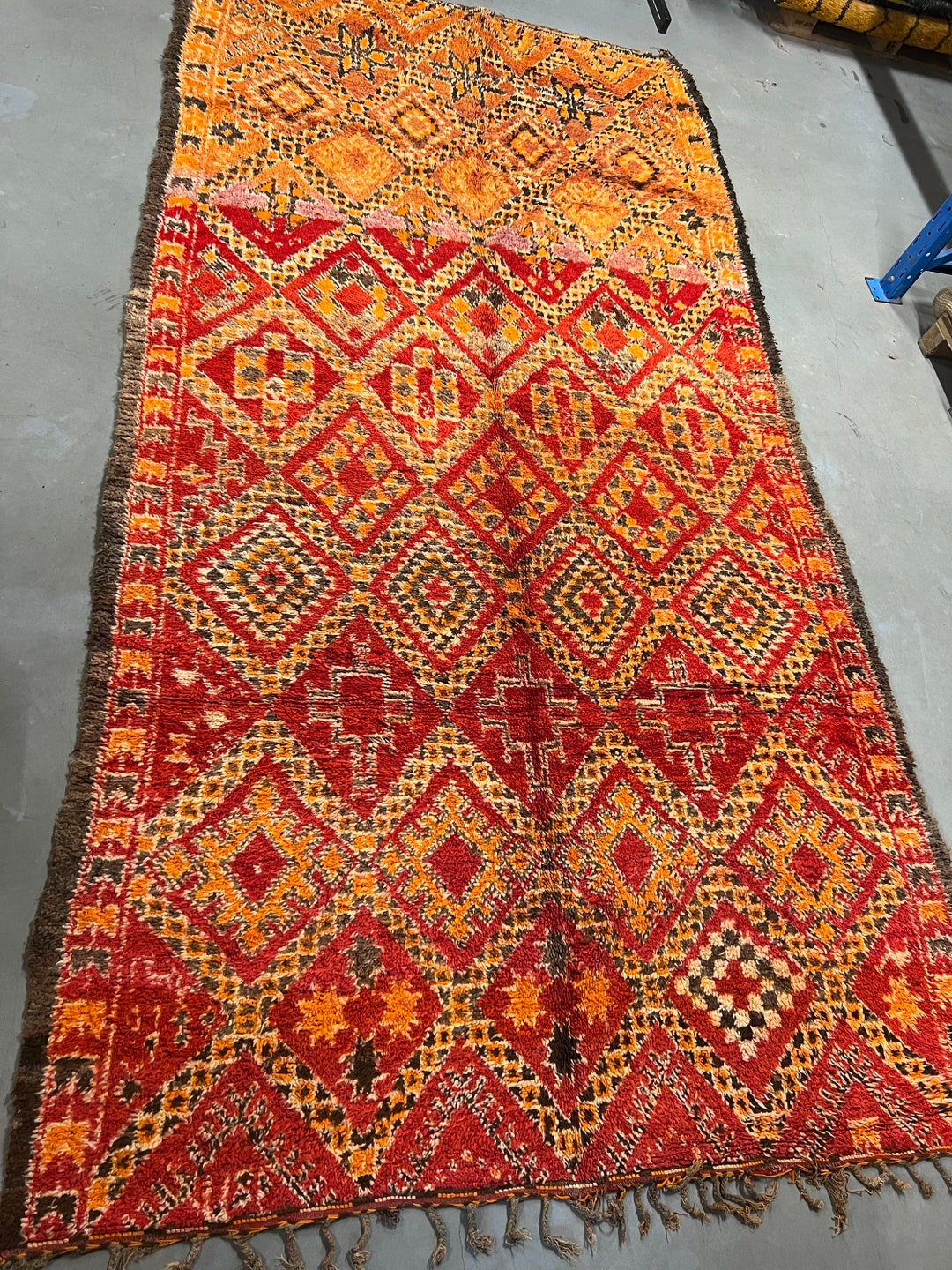 Beni Mguild Berber Rug With a Beautiful Indigo Blue Base | Very Rare ...