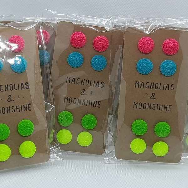 Green Neon Studs - Etsy