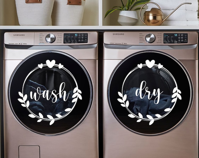 Laundry Room Wash Dry Decal | Laundry Decal | Laundry Room Sticker ...