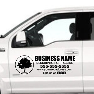 Custom Business Name Decal, Car Door Decal, Custom Decal With Business ...