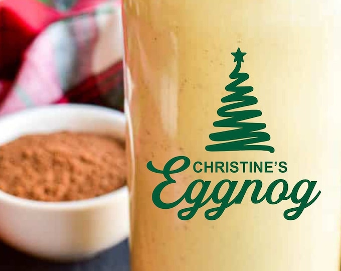 Eggnog Decal, Eggnog Label, Sticker for Eggnog Bottle, Christmas Decor ...